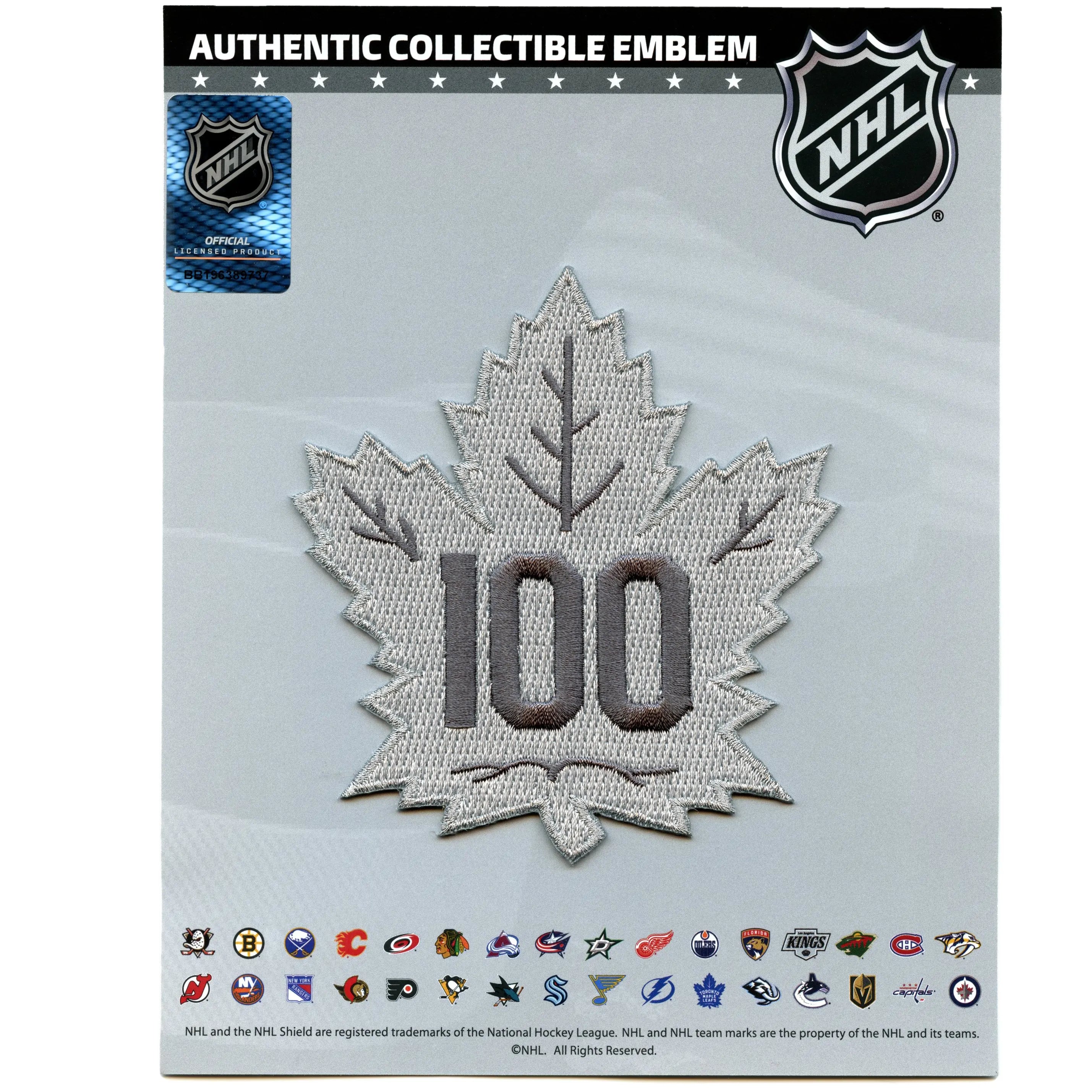 Toronto Maple Leafs 100th Anniversary Jersey Patch 2017 Season – Patch ...