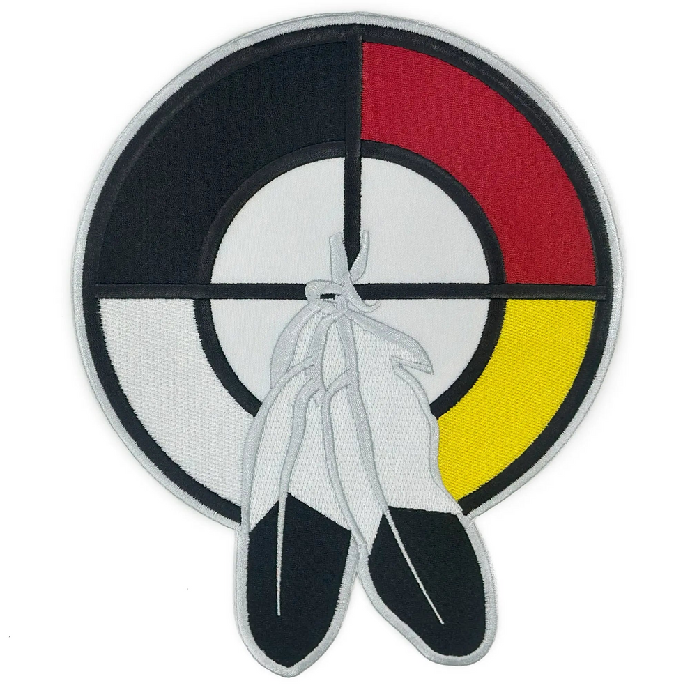 Large Native American Healing Circle Patch Indigenous Feather Culture ...
