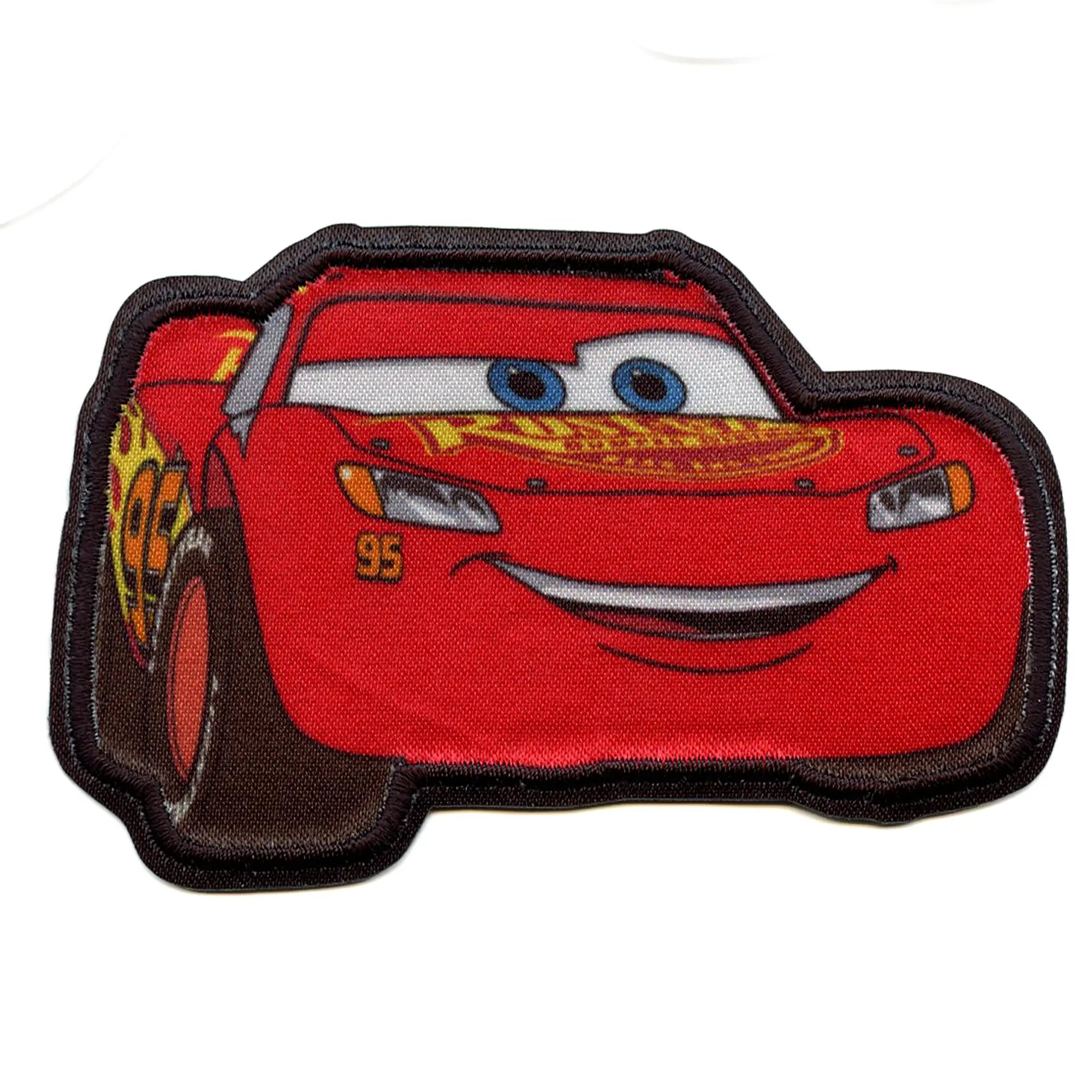 Cars Lightning McQueen Patch Disney Smile Racing Sublimated Embroidery ...