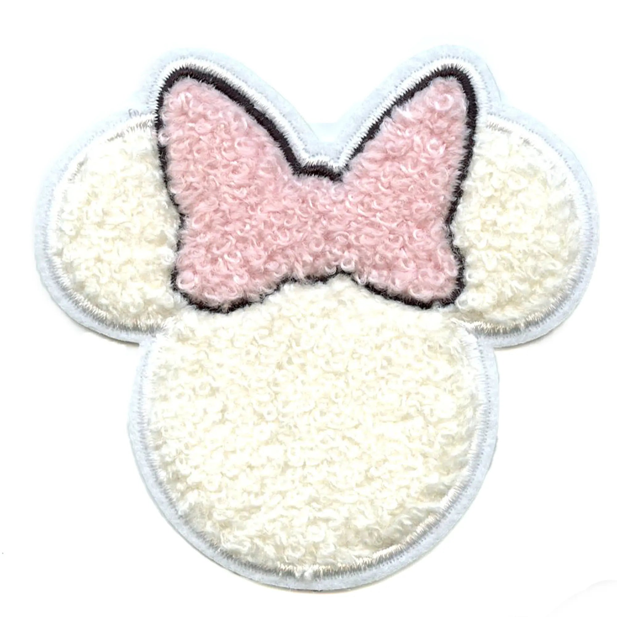 Minnie Mouse Head Patch Pink Bow Disney Chenille Iron On – Patch Collection
