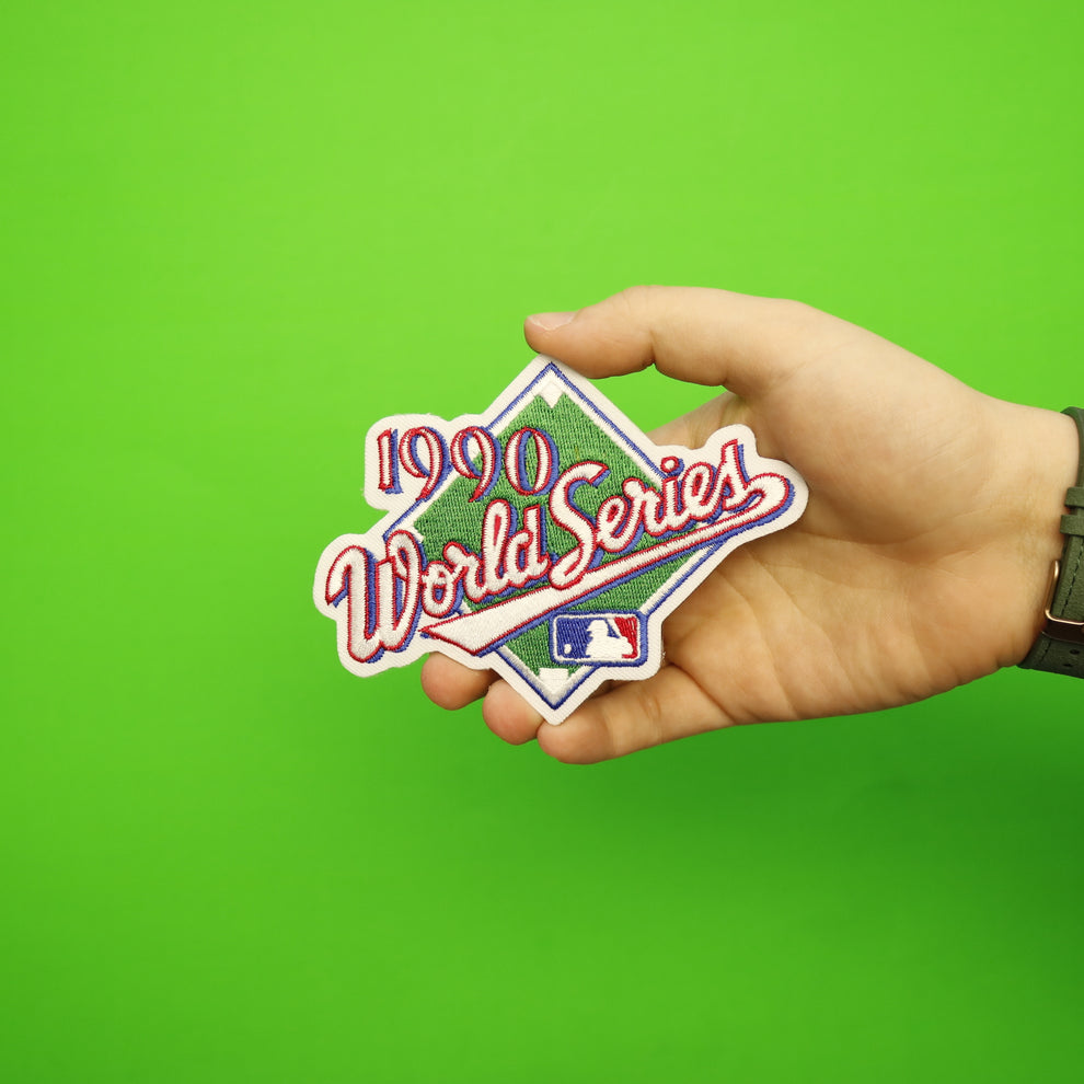 1990 MLB World Series Logo Jersey Patch Cincinnati Reds vs Oakland ...