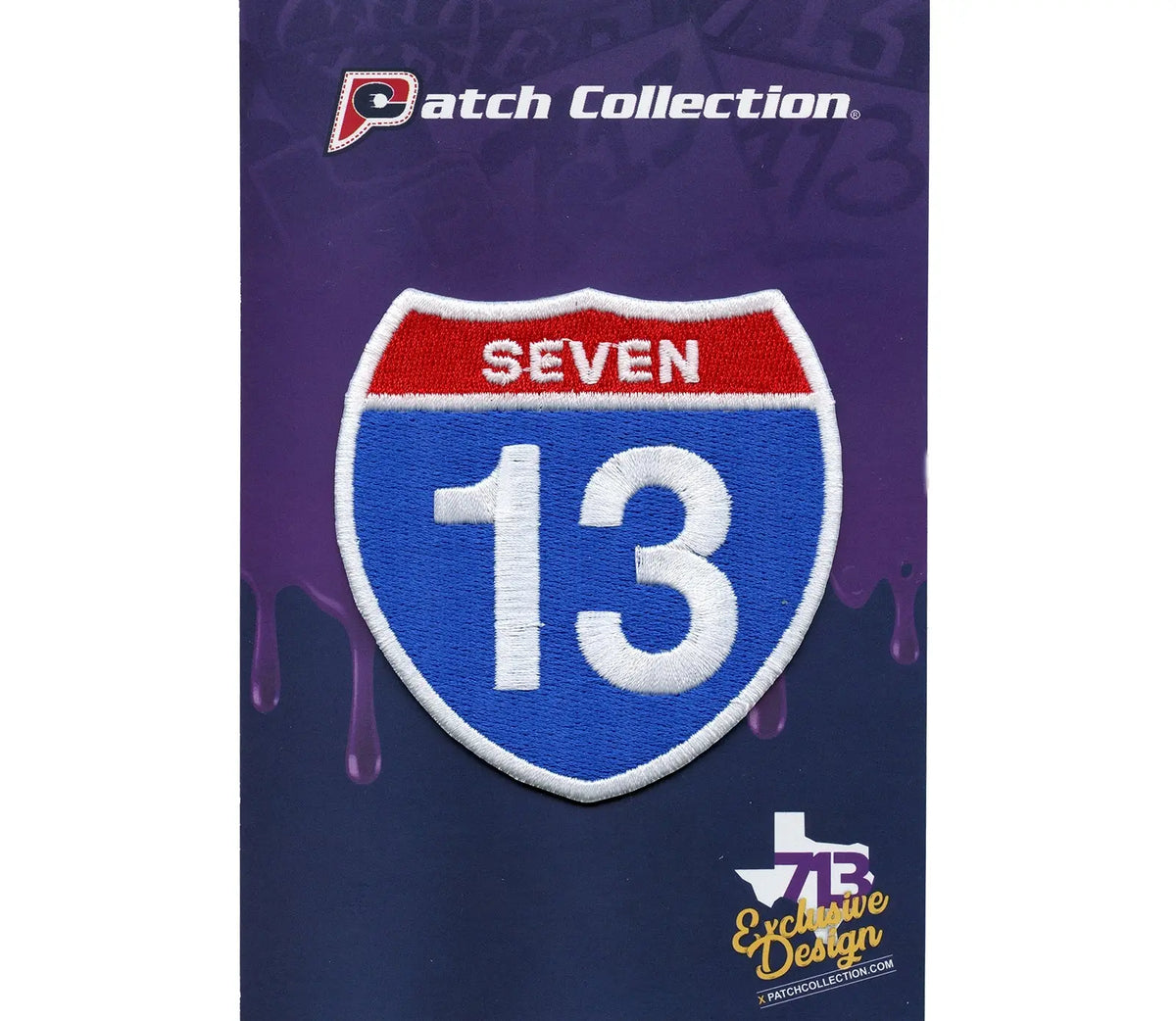 Houston 713 Road Sign Embroidered Iron On Patch – Patch Collection