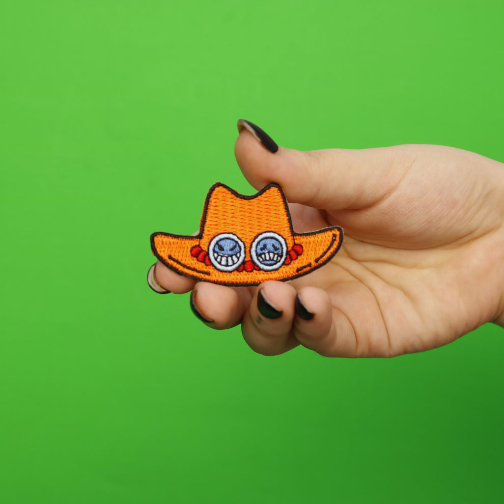 One Piece Anime Fire Fist Ace Hat Embroidered Iron On Patch – Patch ...