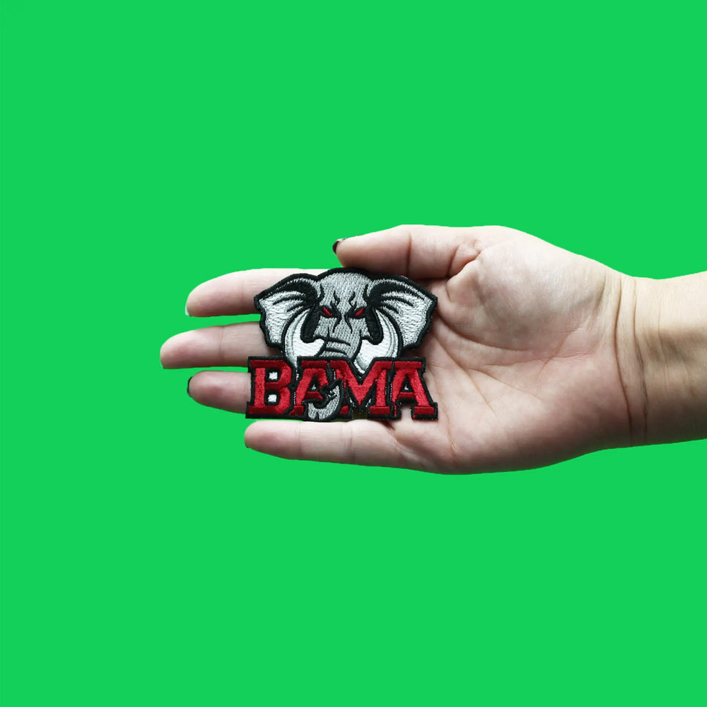 Alabama Elephant Patch BAMA Logo Iron On Embroidered – Patch Collection