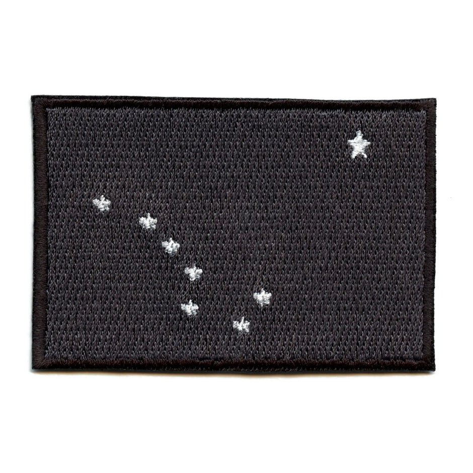 Alaska State Flag Grayscale Patch Embroidered Iron On – Patch Collection