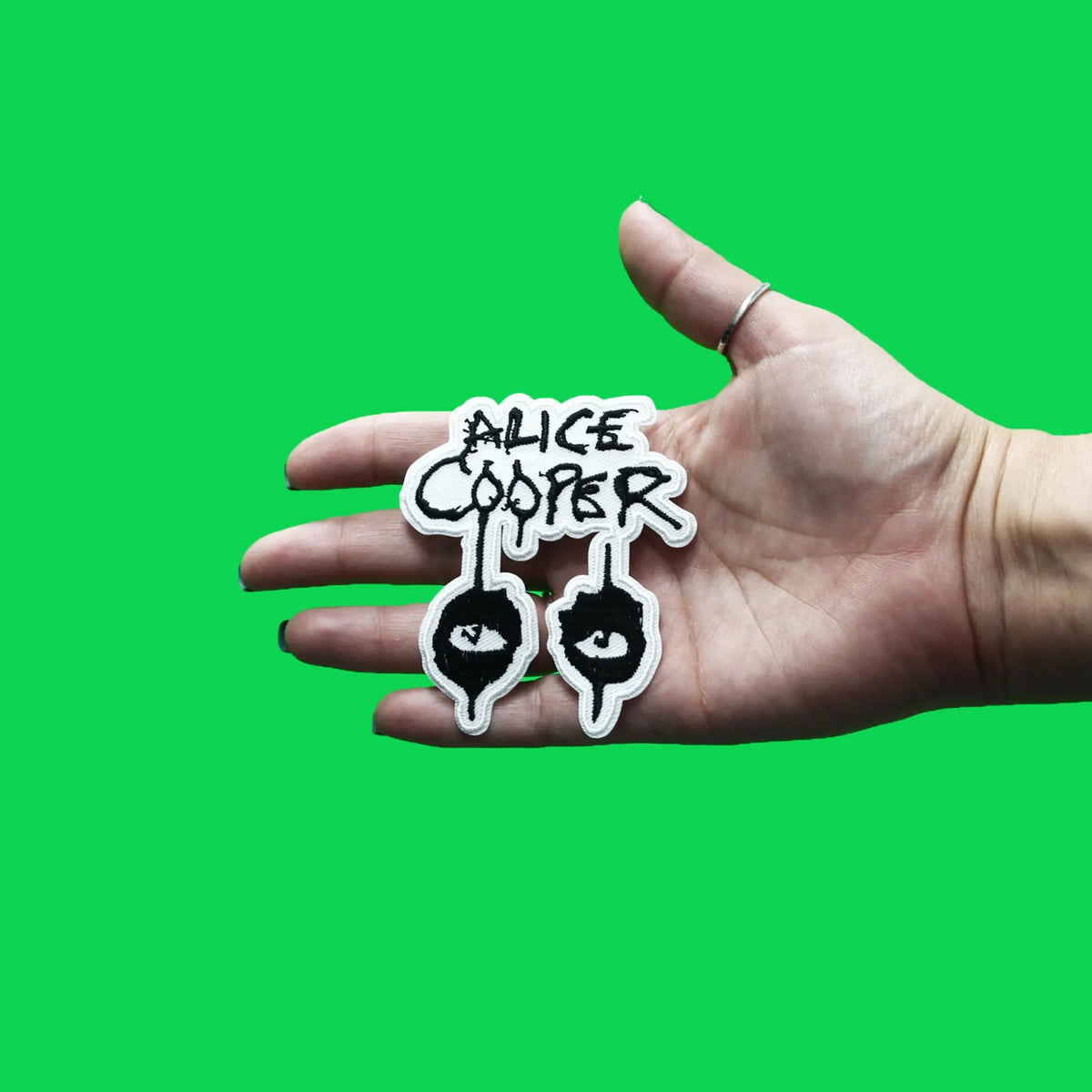 Alice Cooper Iconic Eyes Logo Patch Name Embroidered Iron On – Patch ...