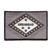 Arkansas State Flag Grayscale Embroidered Iron On Patch – Patch Collection