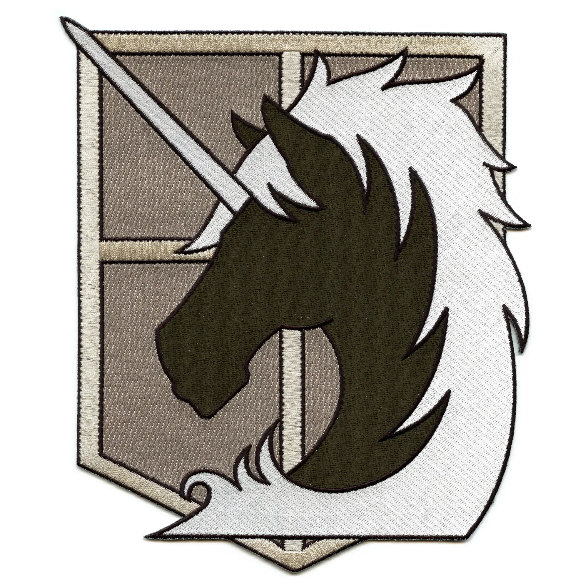 Attack On Titan Military Police Patch Shield Large Embroidred Iron ...