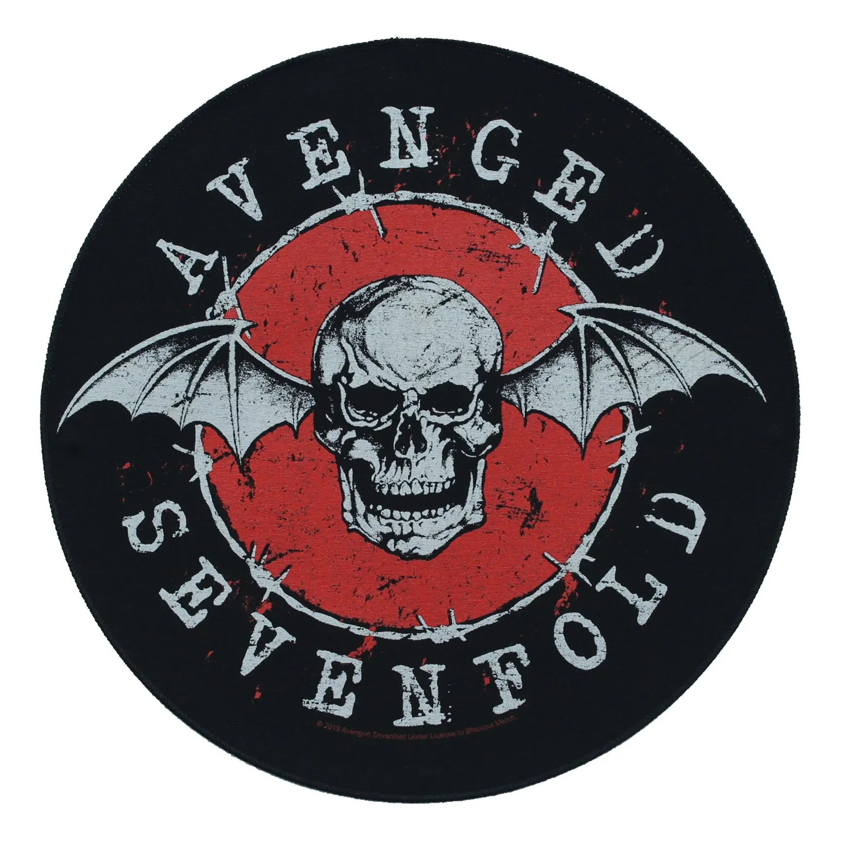 Avenged Sevenfold Back Patch Distressed Skull XL DTG Printed Sew On ...