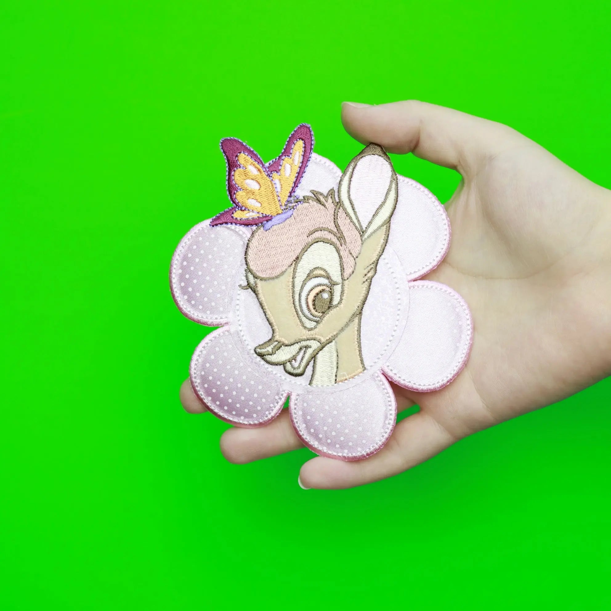 Disney Bambi With Butterfly In Flower Embroidered Applique Iron On ...