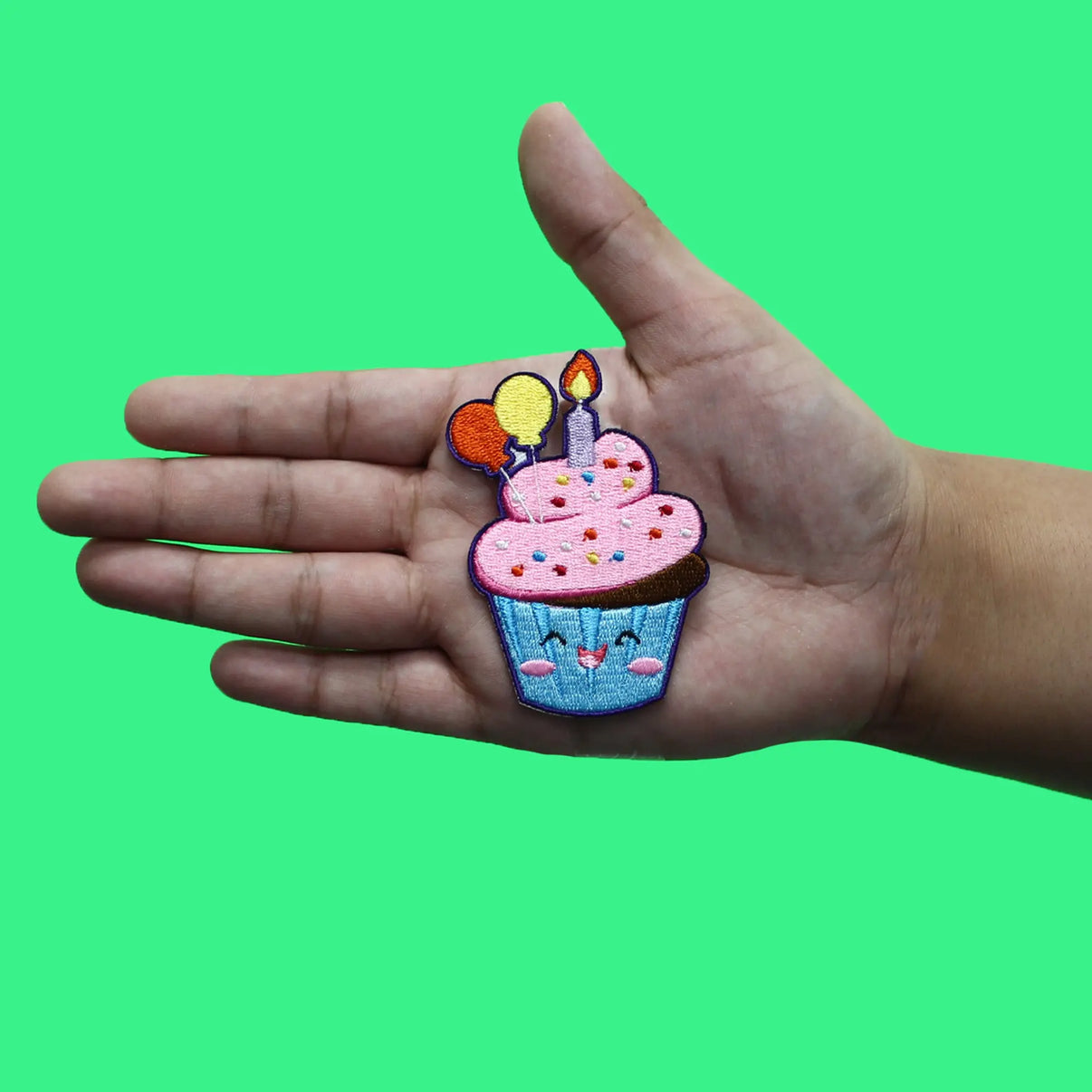 Kawaii Smiling Birthday Cupcake Patch Happy Cute Food – Patch Collection