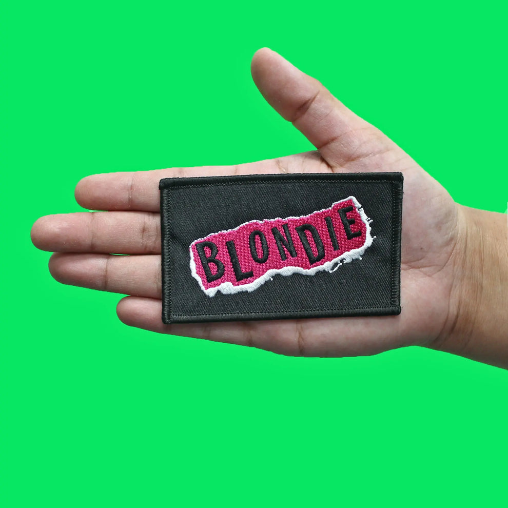 Blondie Pink Punk Logo Patch Women Rock Icon Embroidered Iron On ...