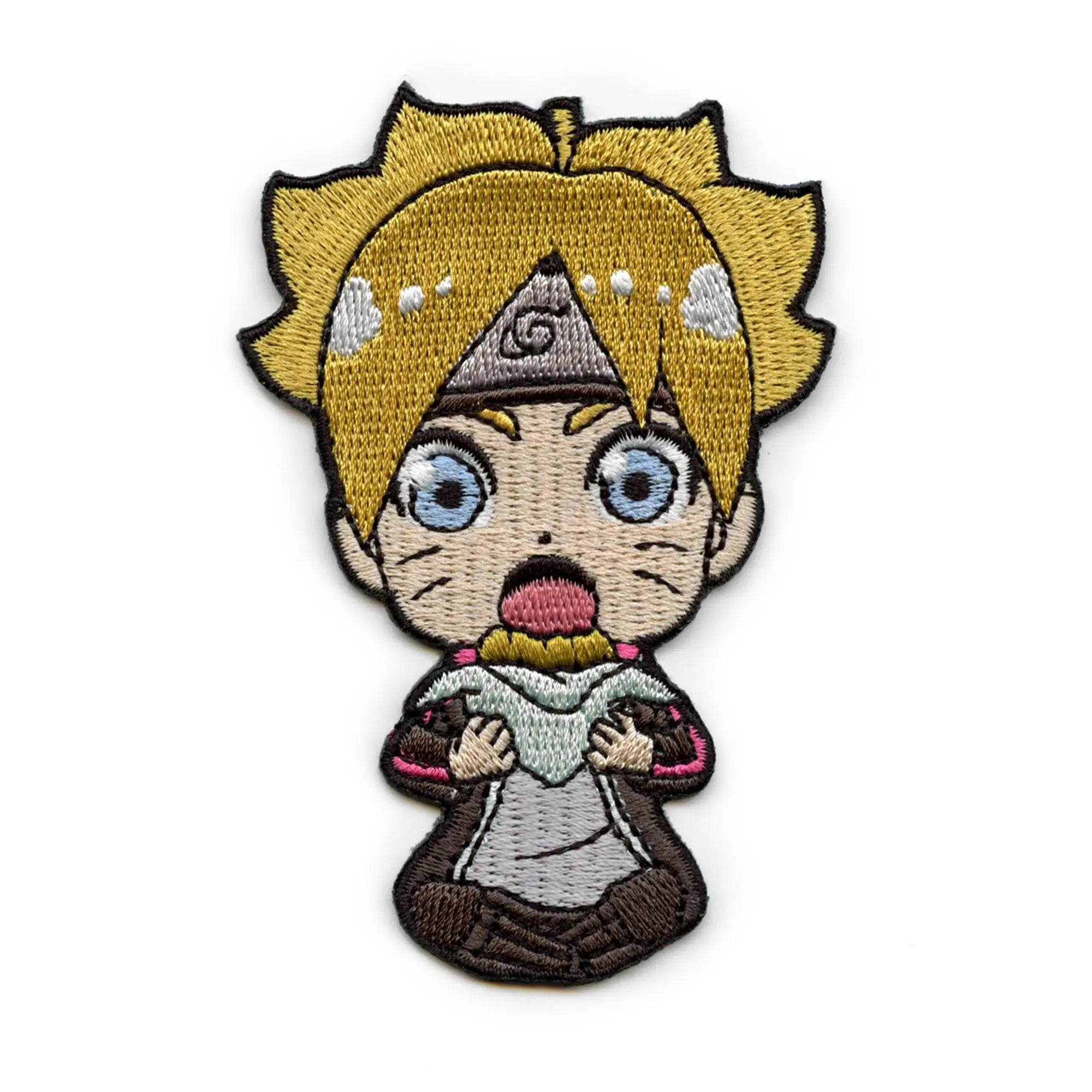 Boruto Sitting Eating Patch Naruto Son Hungry Embroidered Iron On ...