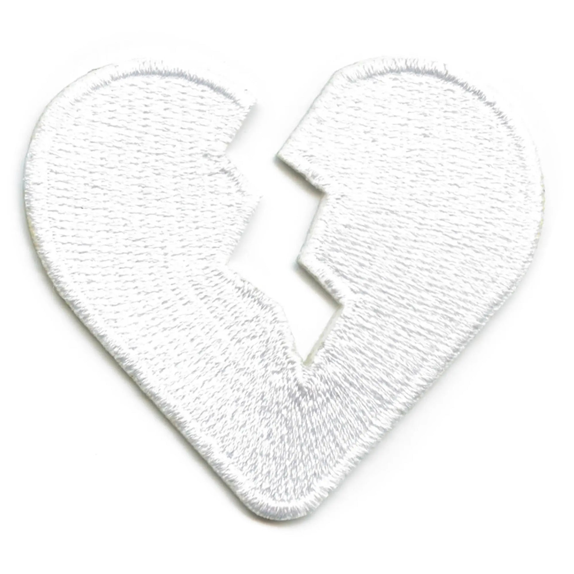 Small Broken Heart Embroidered Iron On Patch – Patch Collection