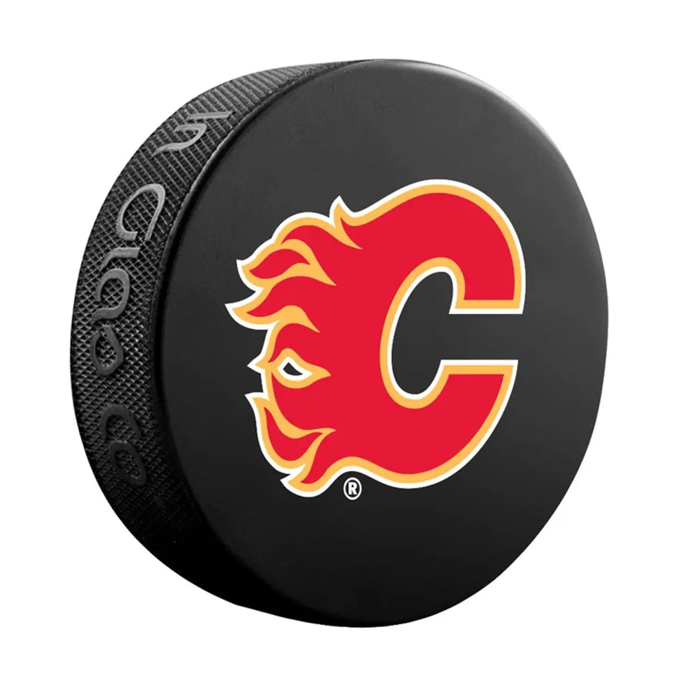 Calgary Flames Basic Hockey Souvenir Game Puck – Patch Collection