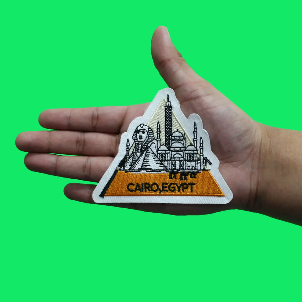 Cairo Egypt Pyramid Patch Temple Statues Desert Embroidered Iron On ...