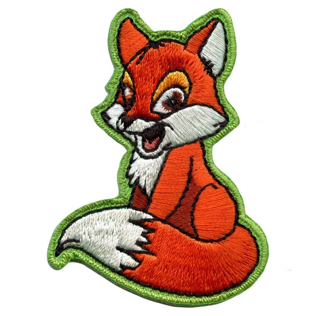 Cartoon Orange Fox Full Body Embroidered Iron On Patch – Patch Collection