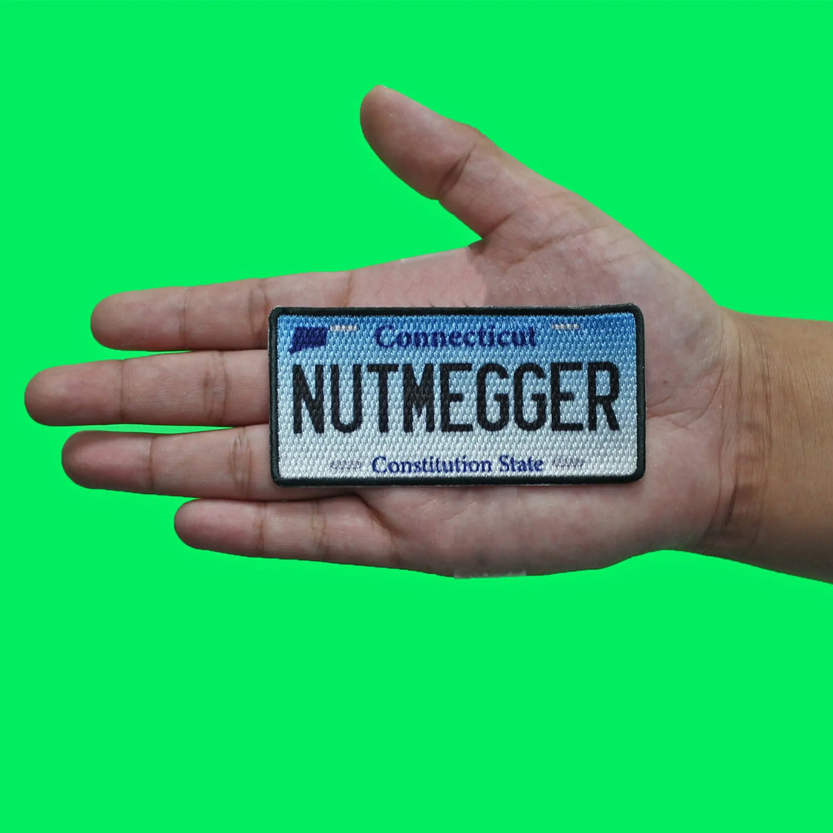 Connecticut State License Plate Patch Nutmegger Constitution – Patch ...