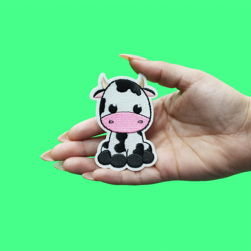 Cute Cow Patch Embroidered Iron On – Patch Collection