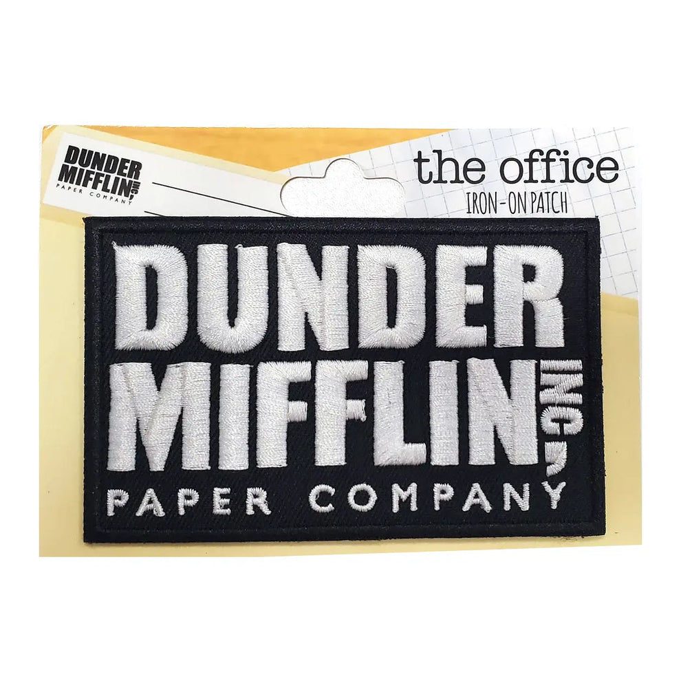 NBC The Office Dunder Mifflin Paper Company Box Logo Embroidered Iron ...