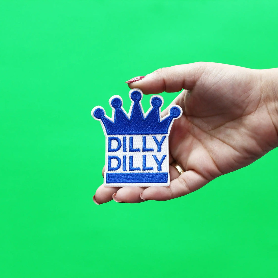 Dilly Dilly Beer Commercial Blue Crown Logo Embroidered Iron on Patch ...