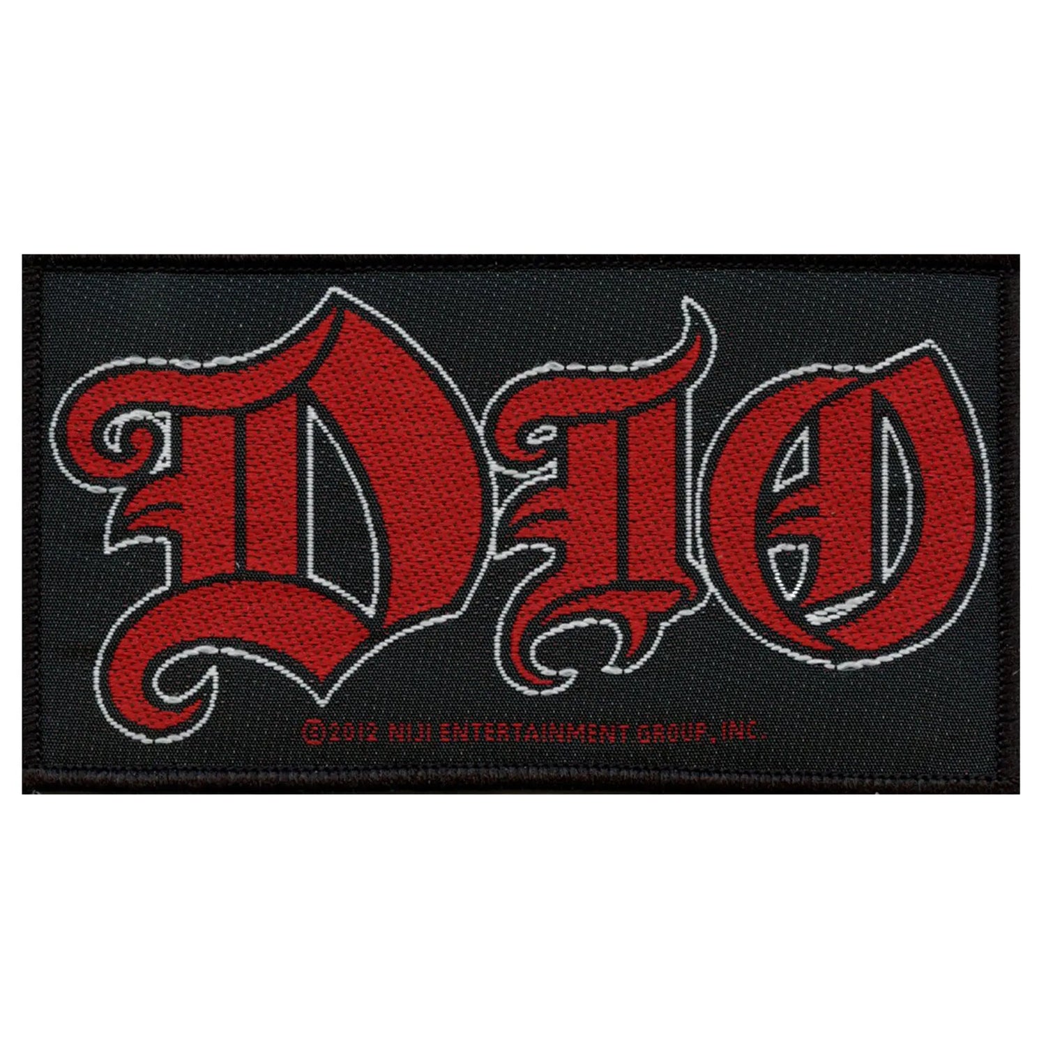 Dio Red Logo Patch Metal Rock Band Woven Iron On – Patch Collection