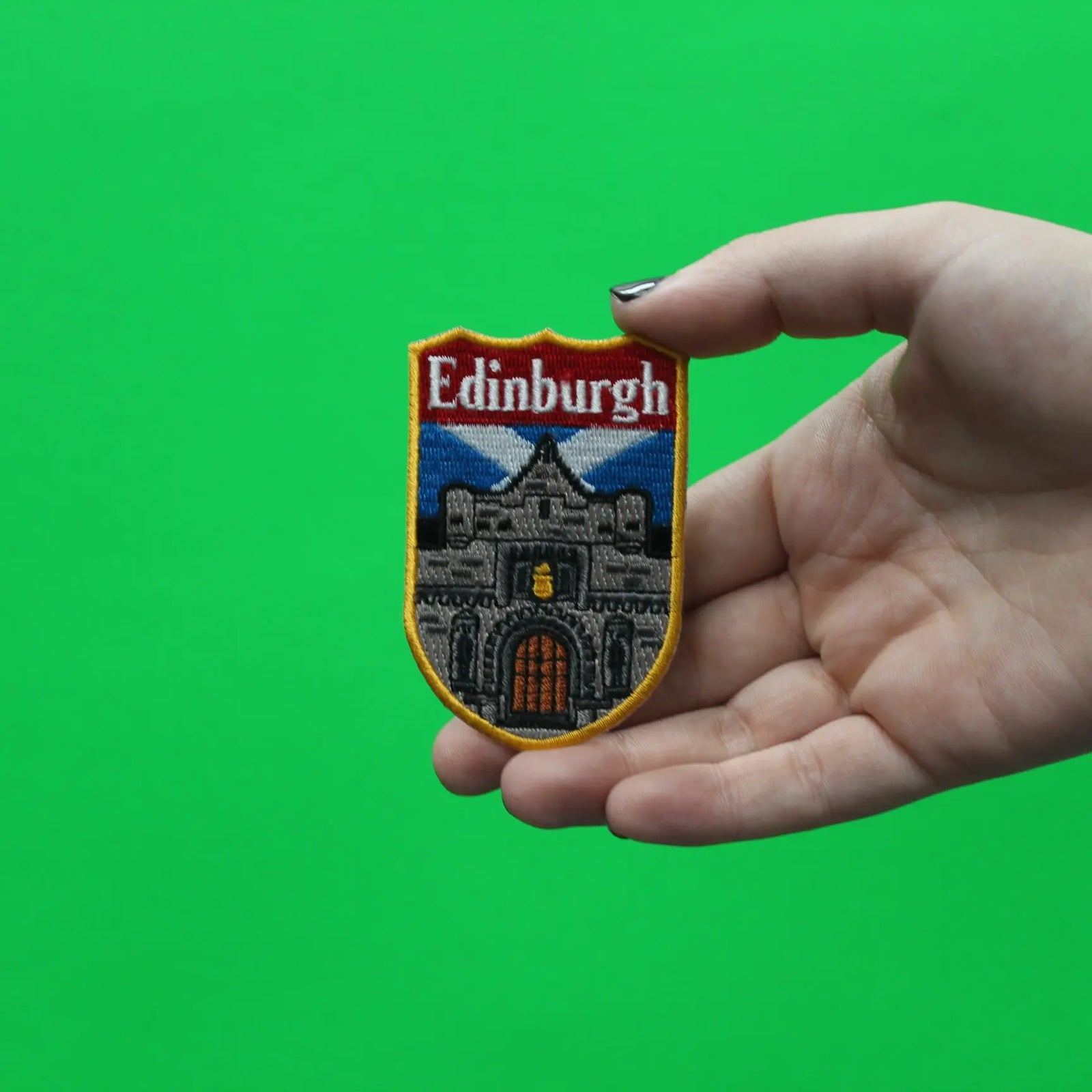 Edinburgh Scotland Shield Embroidered Iron On Patch – Patch Collection