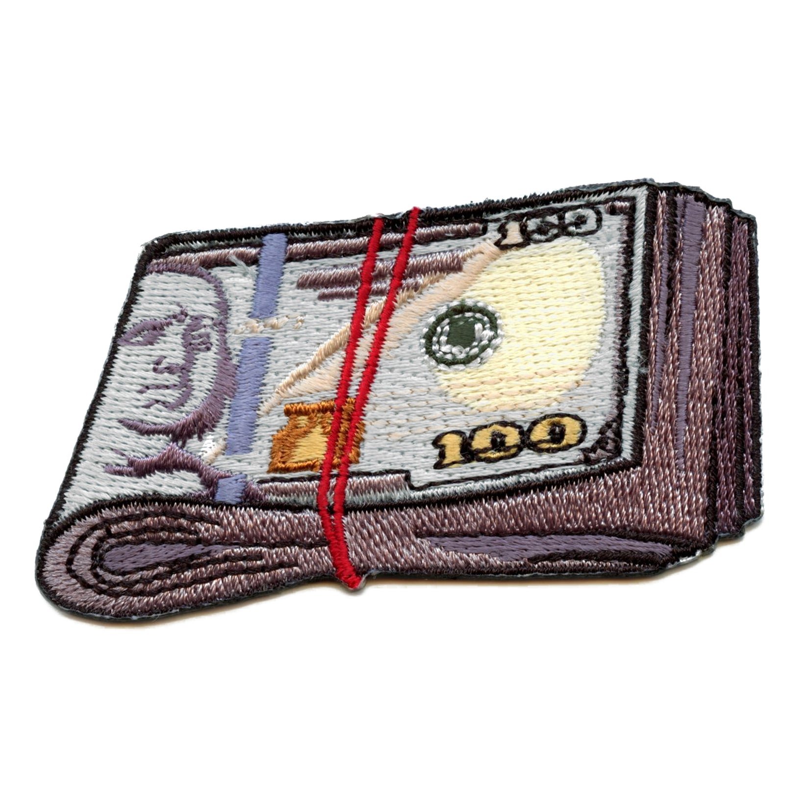 Fat Wad Dirty Money Patch Hundreds Blue Benjamins Embroidered Iron On ...