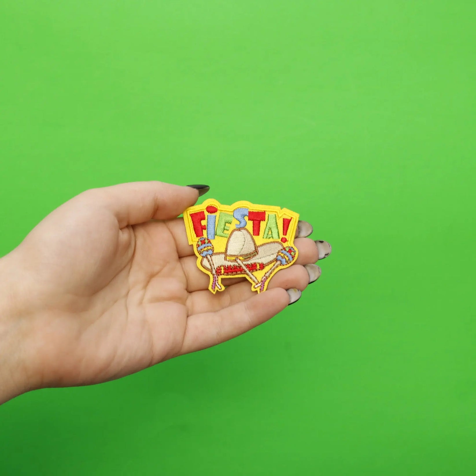 Colorful Fiesta Embroidered Iron On Patch – Patch Collection