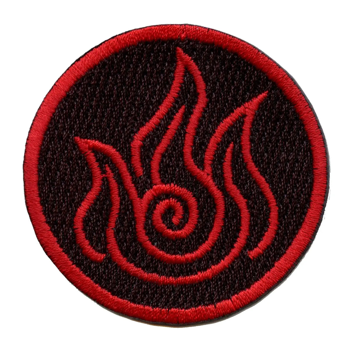 Fire Nation Symbol Round Embroidered Iron On Patch – Patch Collection