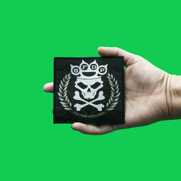 Five Finger Death Punch Patch Knuckles Crown Woven Iron On – Patch ...