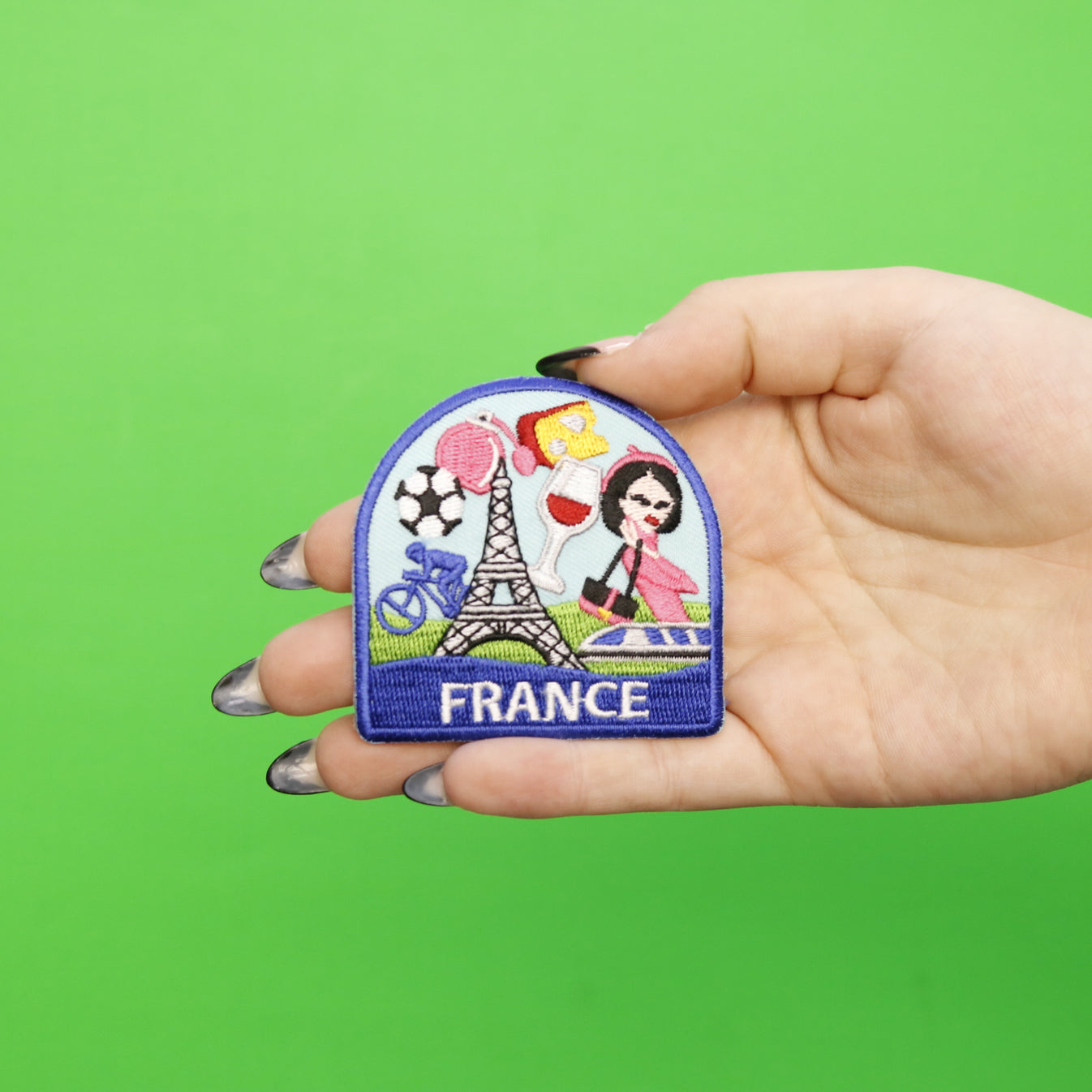 France Travel Embroidered Iron On Patch – Patch Collection