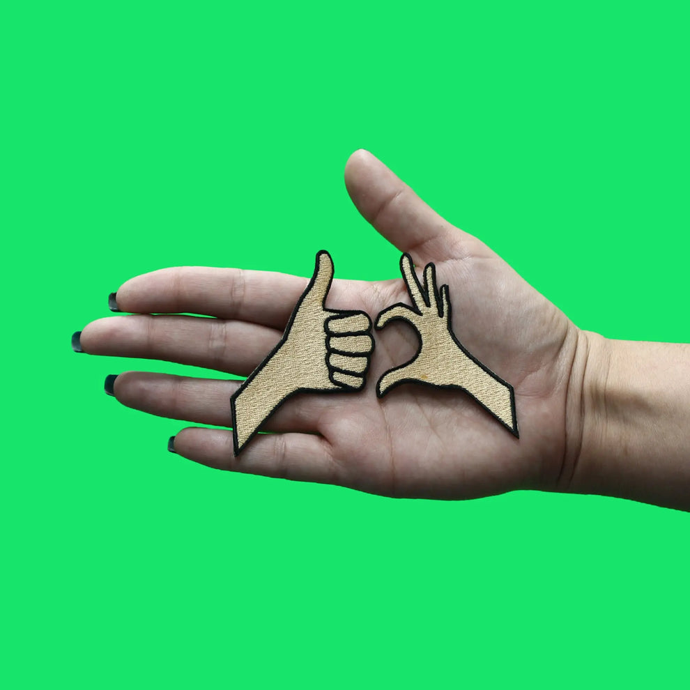 Friendzone Hands Sign Patch 2 Piece Set Embroidered Iron On – Patch ...