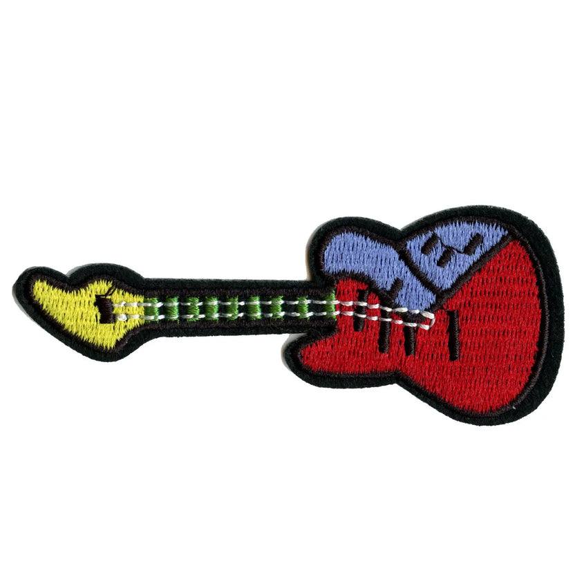 Colorful Electric Guitar Embroidered Iron On Patch – Patch Collection