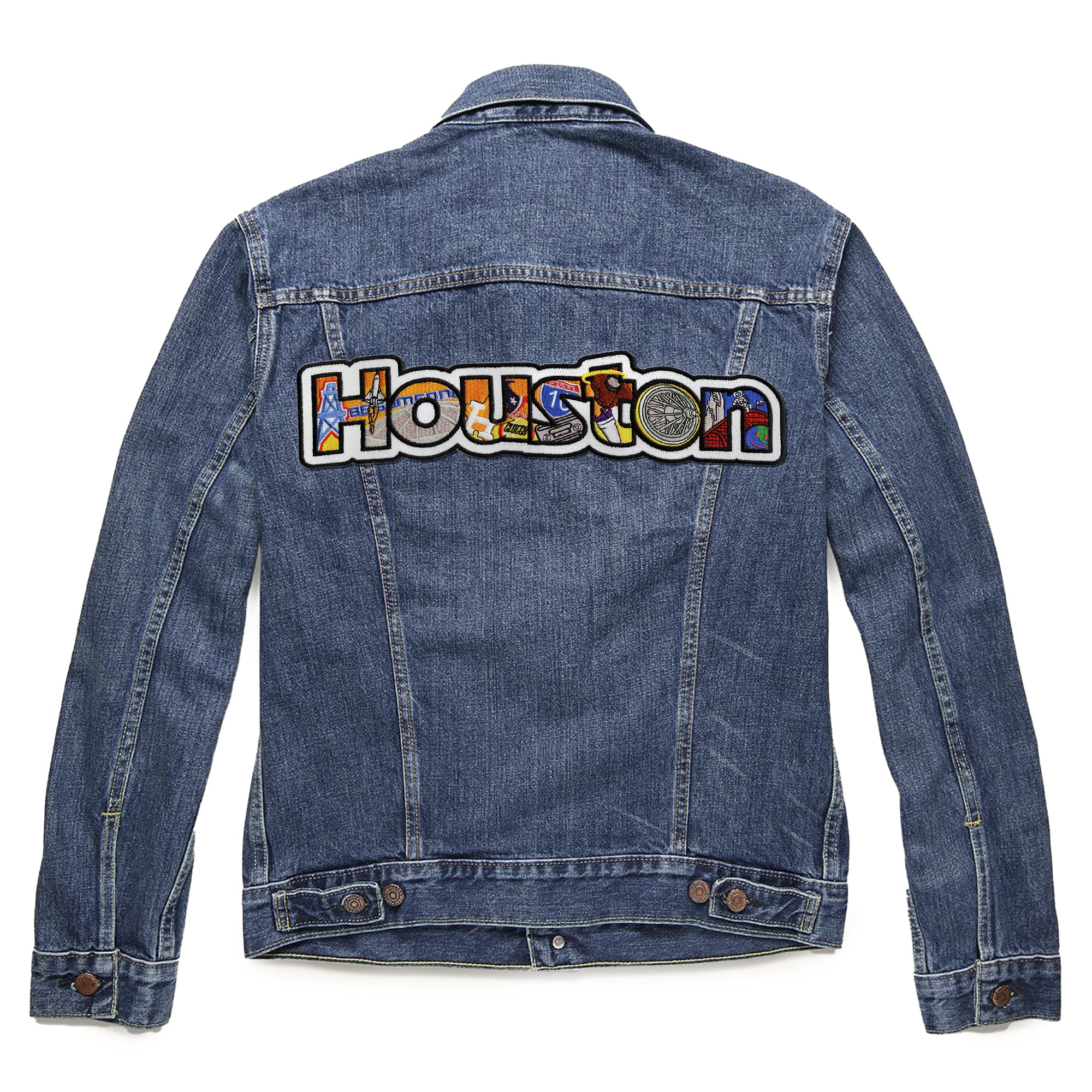 Houston Texas Large Iconic Collage Iron On Patch – Patch Collection