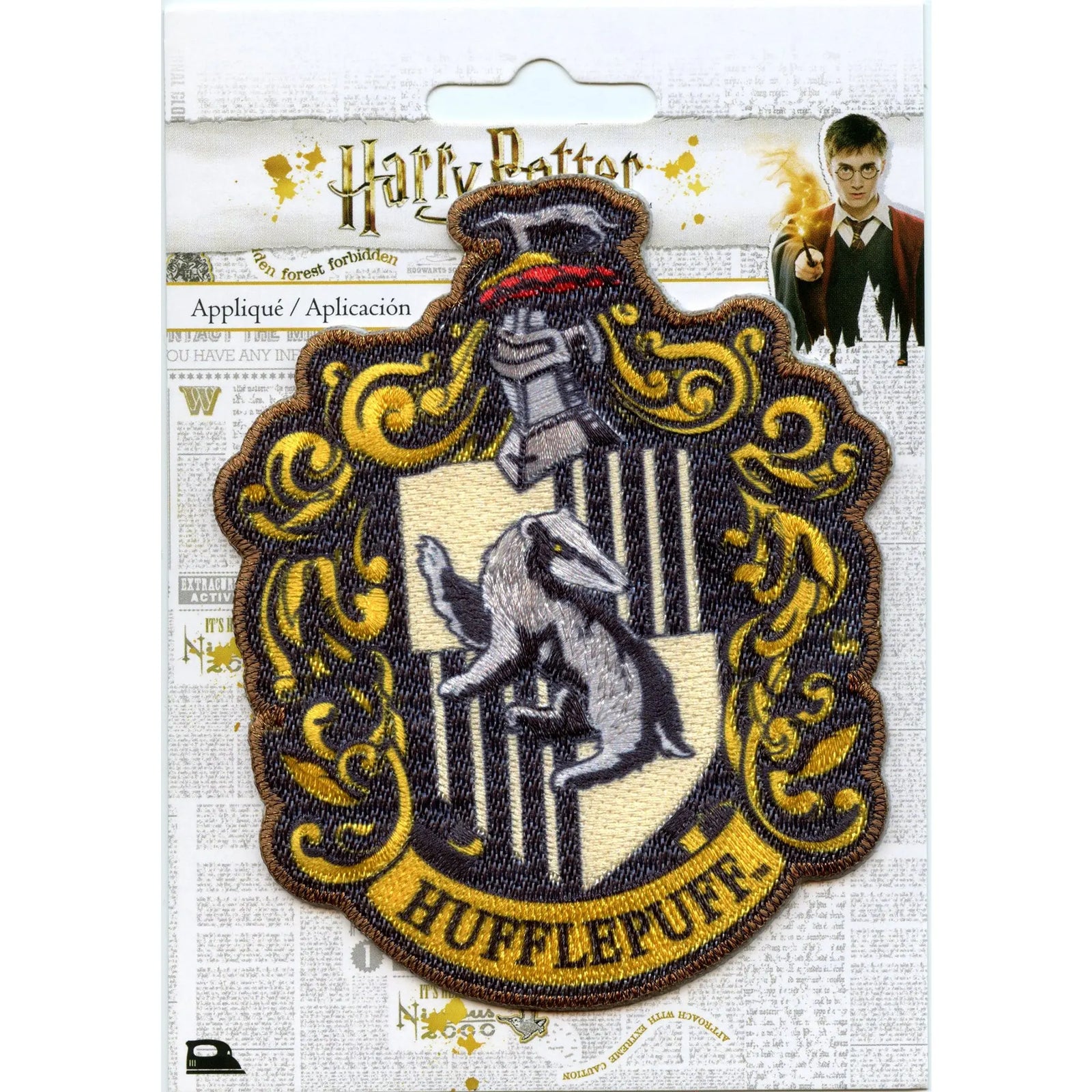 Harry Potter Hufflepuff Crest Sublimated Embroidered Iron On Patch ...