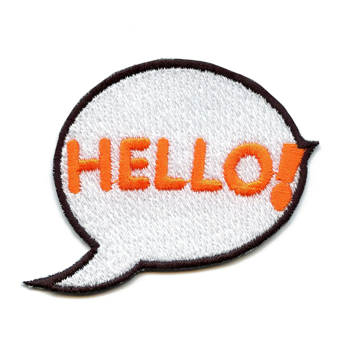 Hello Chat Bubble Iron On Embroidered Patch – Patch Collection