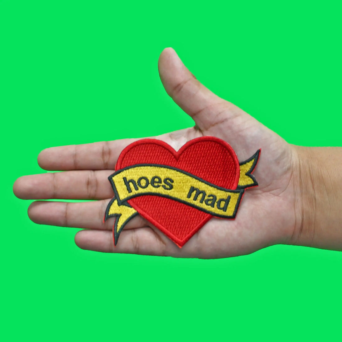 Hoes Mad Heart Patch Valentine Meme Banner Embroidered Iron On – Patch ...