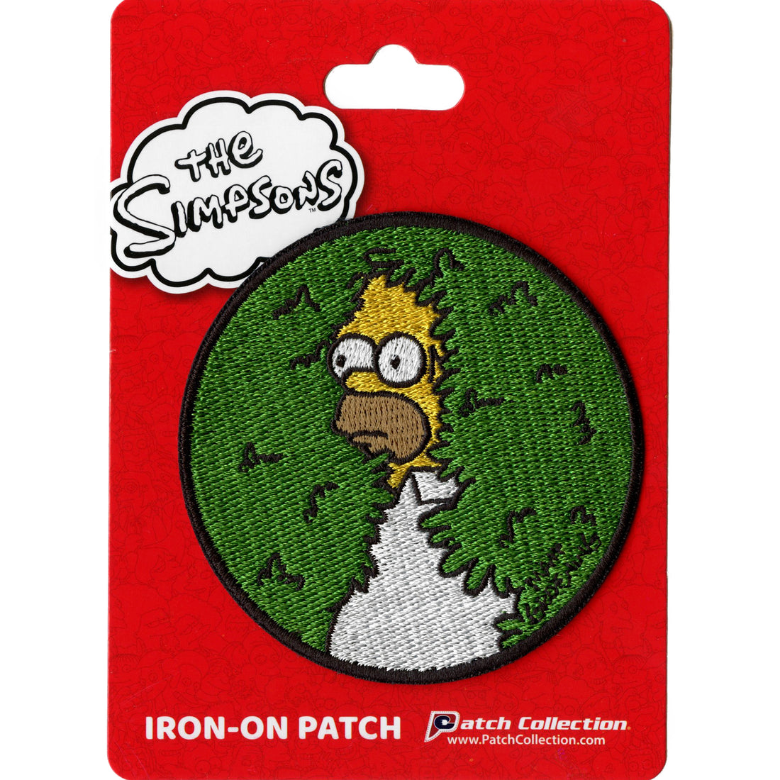 Homer Simpson Hiding In Bush Patch The Simpsons Embroidered Iron On – Patch Collection