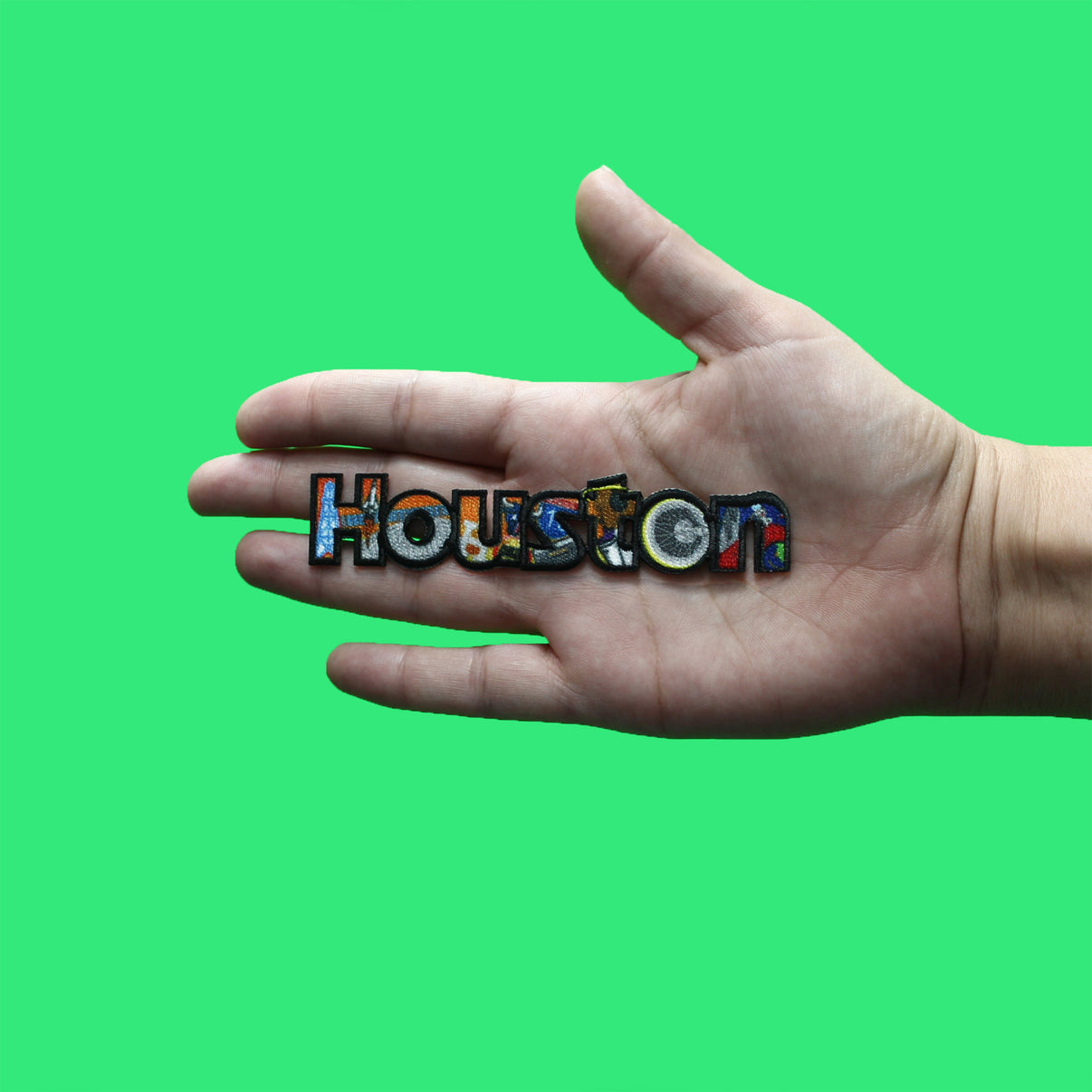 Houston Iconic Collage Patch Texas Small Embroidered Iron On – Patch ...