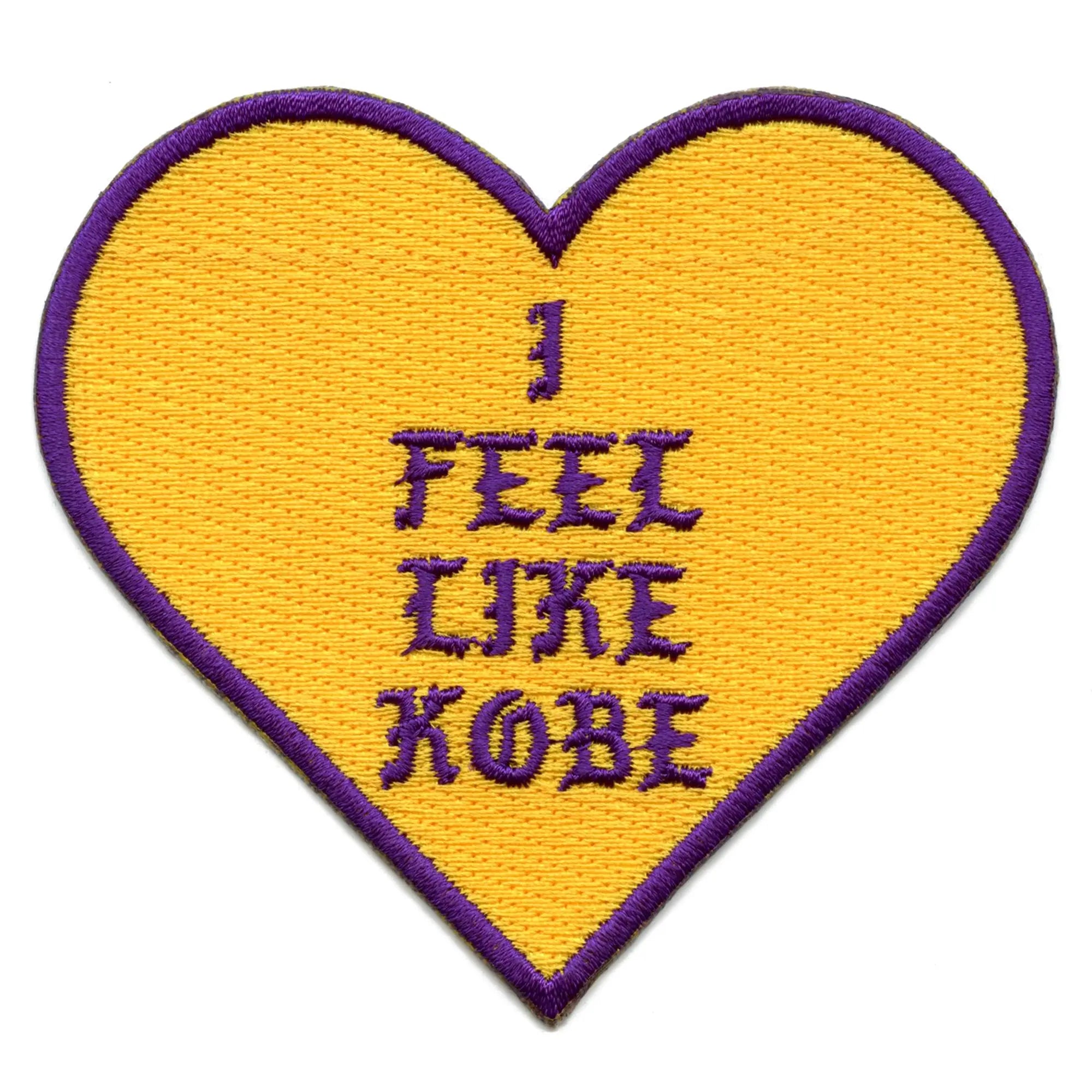 I Feel Like Kobe Heart Patch Basketball Athletes Embroidered Iron On ...