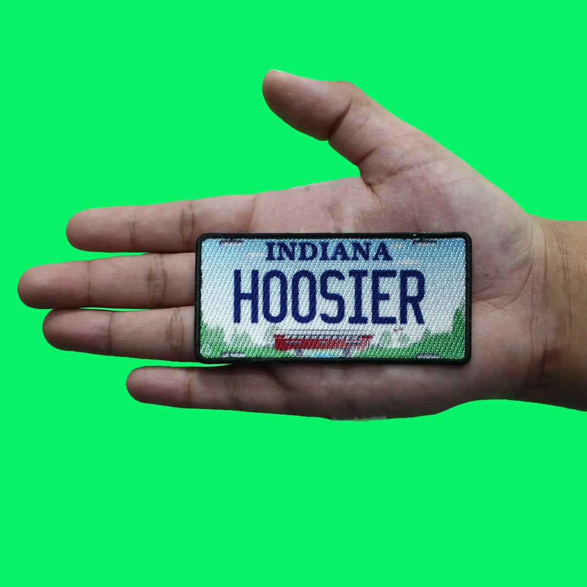 Indiana State License Plate Patch Hoosier Travel Sublimated Iron On ...