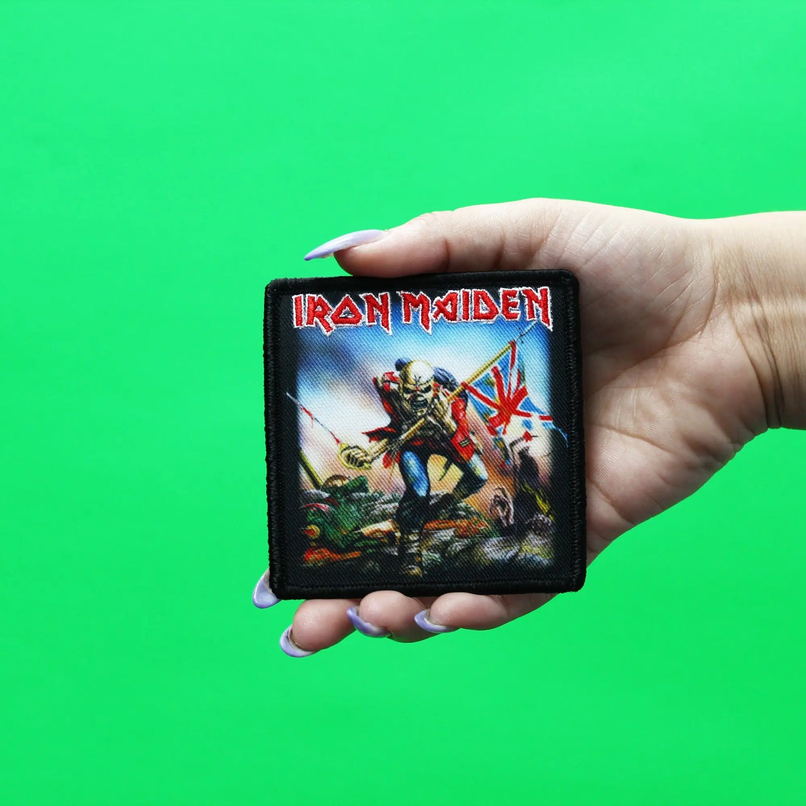 Official Iron Maiden Patch British Flag Embroidered Iron On – Patch ...