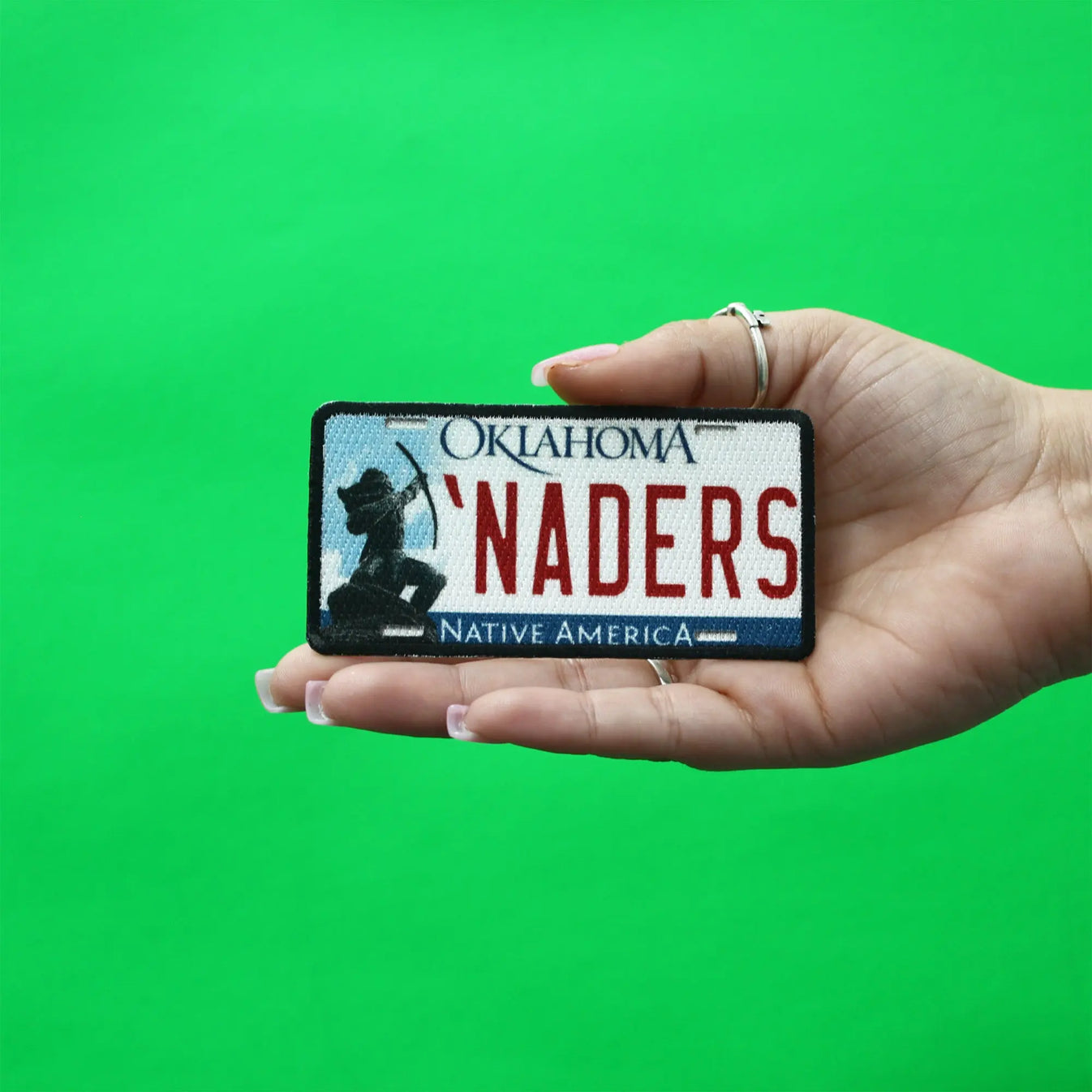 Oklahoma License Plate Patch Tornado Valley Travel Sublimated Iron On ...