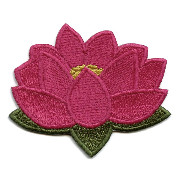 Lotus Flower Embroidered Iron On Patch – Patch Collection