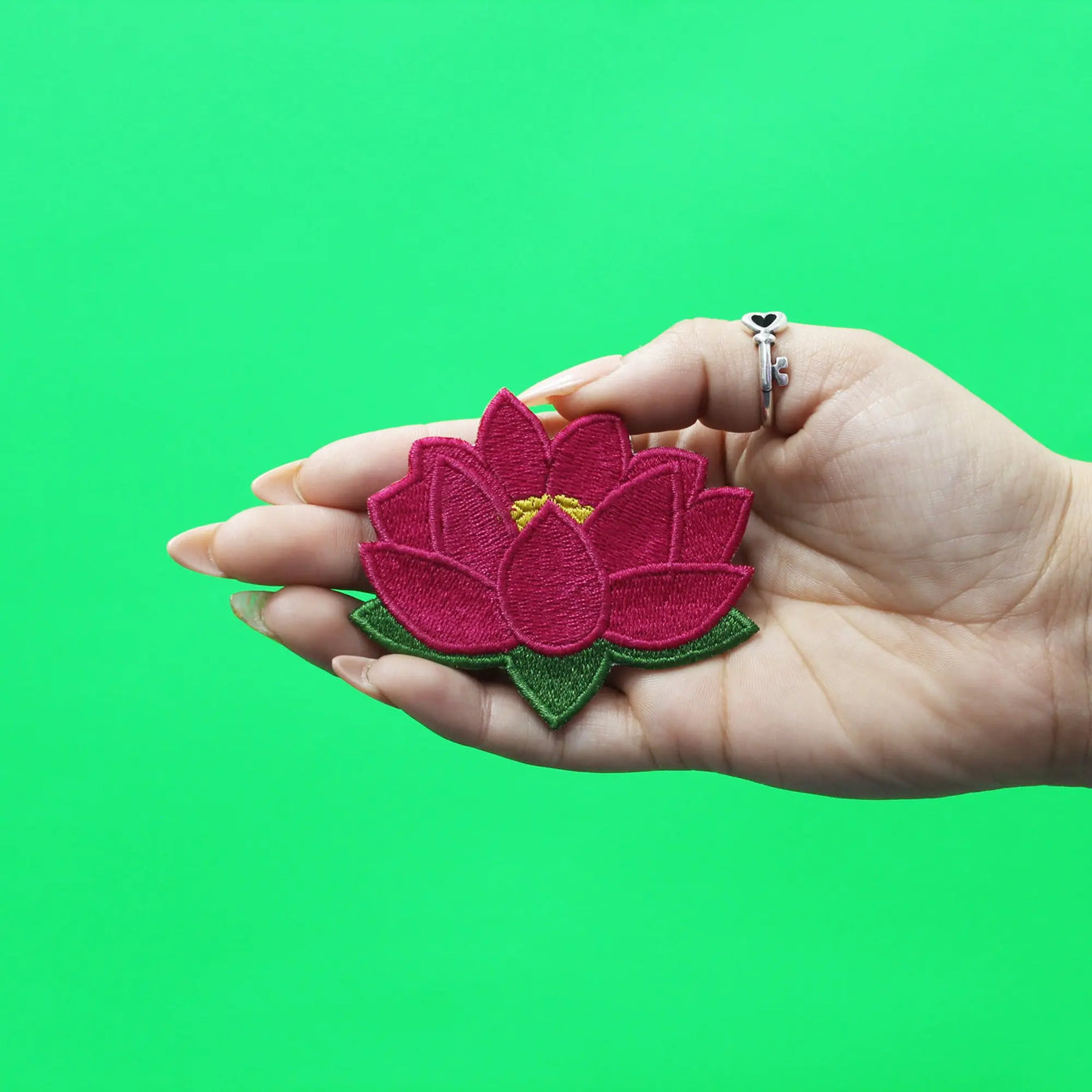 Lotus Flower Embroidered Iron On Patch – Patch Collection