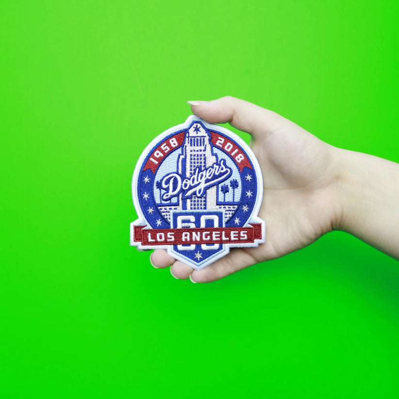2018 Los Angeles Dodgers 60th Anniversary Season Jersey Sleeve Patch ...