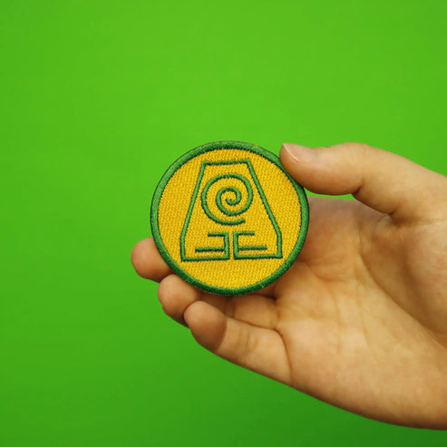 Earth Nation Symbol Round Embroidered Iron On Patch – Patch Collection