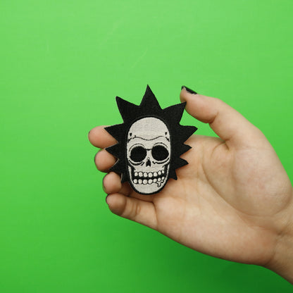 Rick and Morty Skull of Rick Embroidered Iron On Patch – Patch Collection