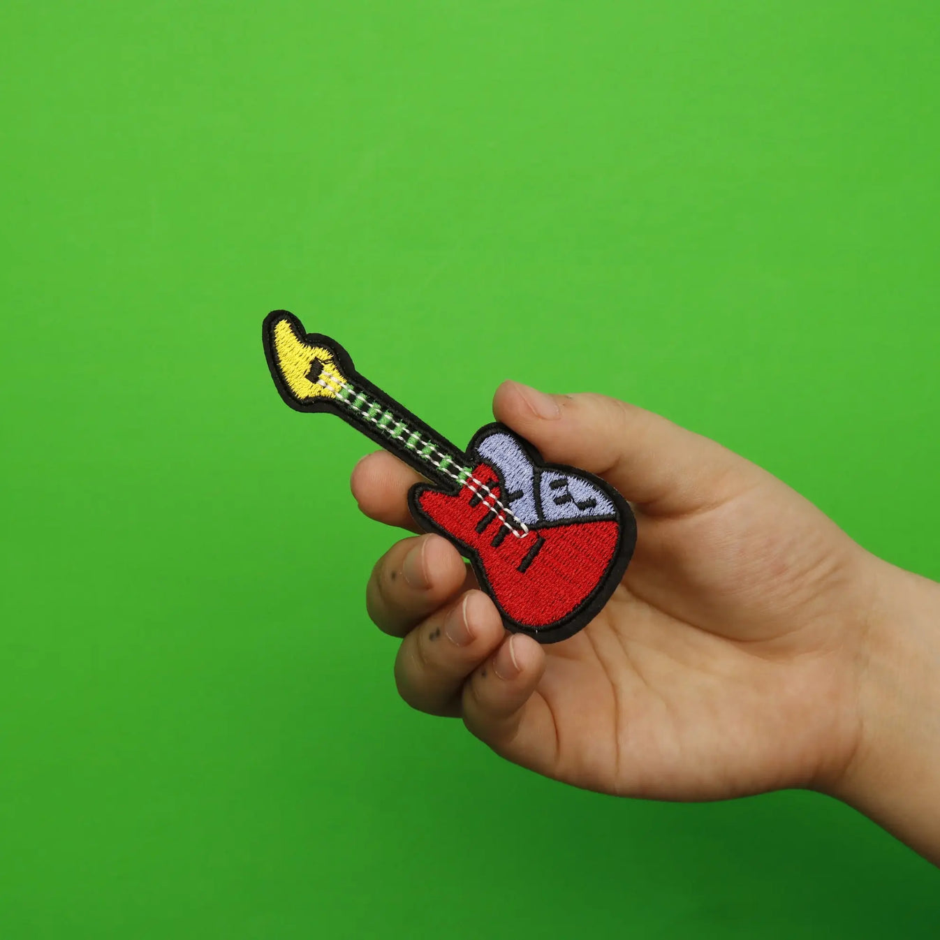 Colorful Electric Guitar Embroidered Iron On Patch – Patch Collection